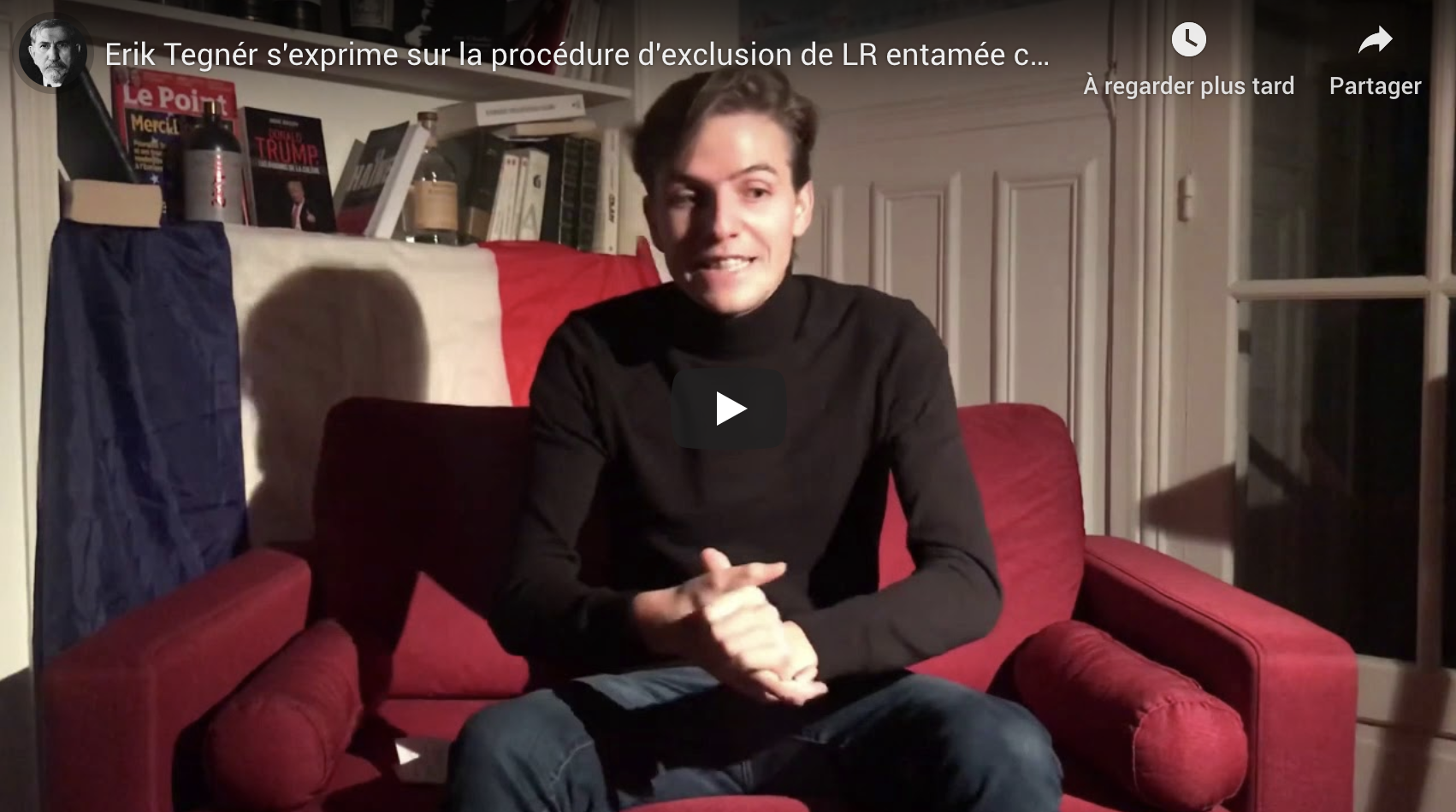 Erik Tegnér s’exprime sur la procédure d’exclusion de LR entamée contre ...